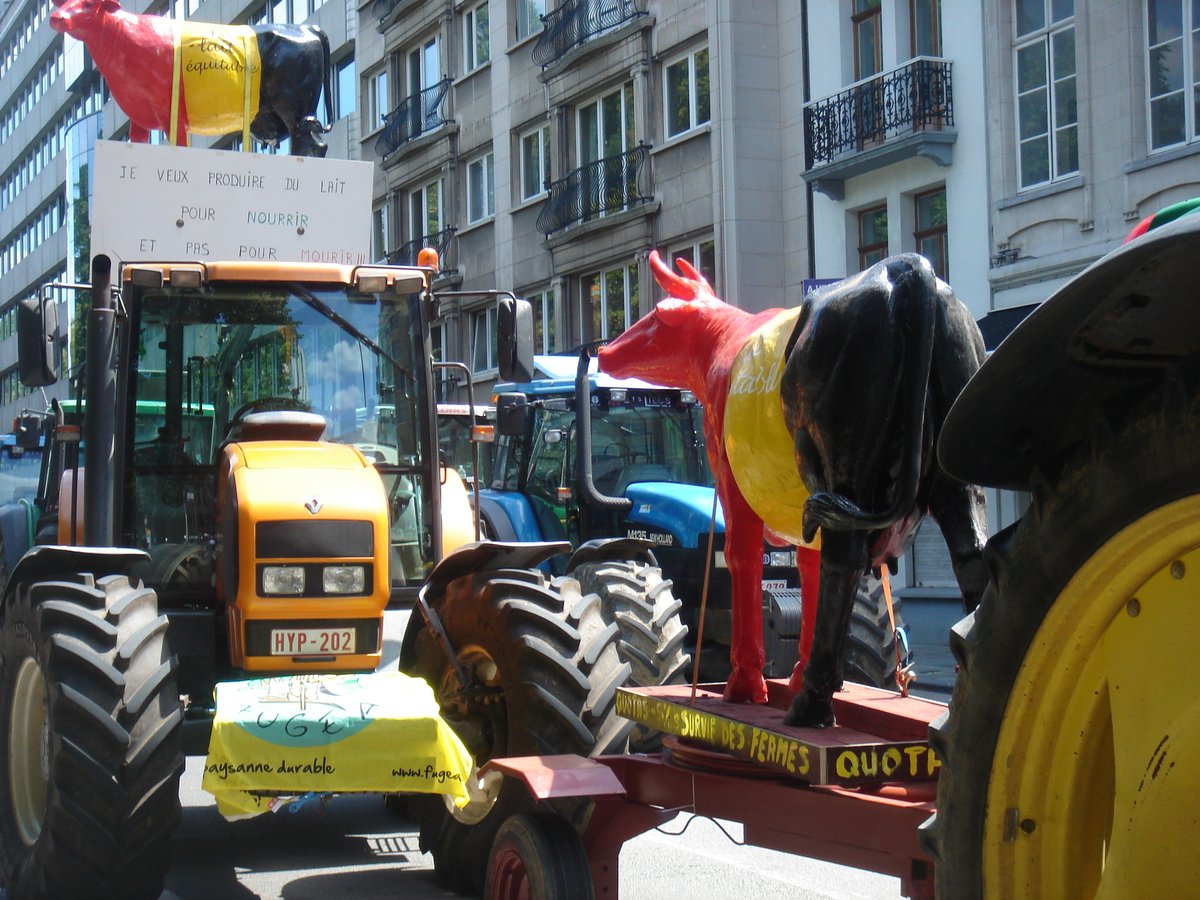 Milk protest grabs attention ahead of EU summit